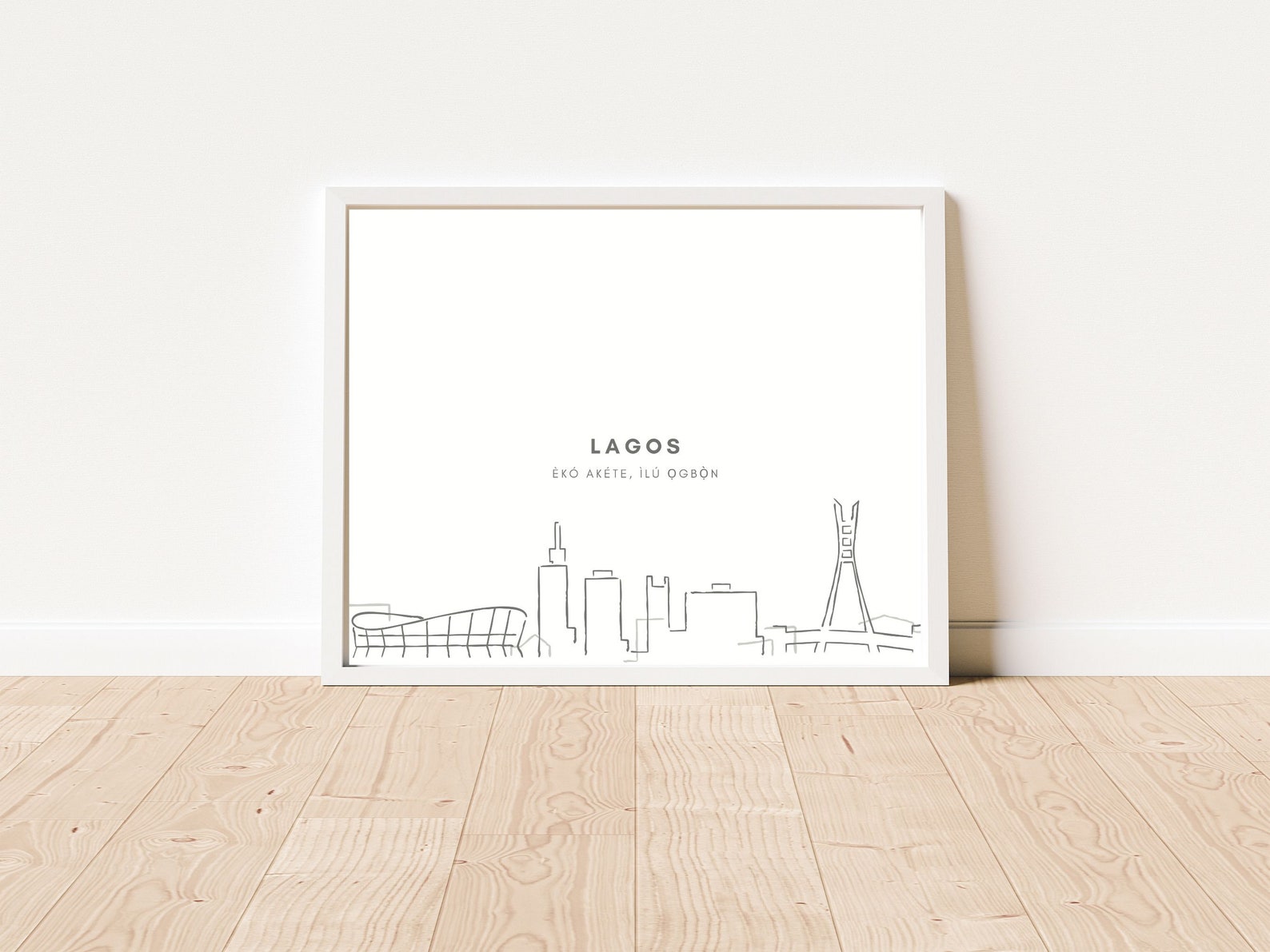 Lagos, Lagos Skyline, Yoruba, Unique African Wall Art, Nigerian Wall ...