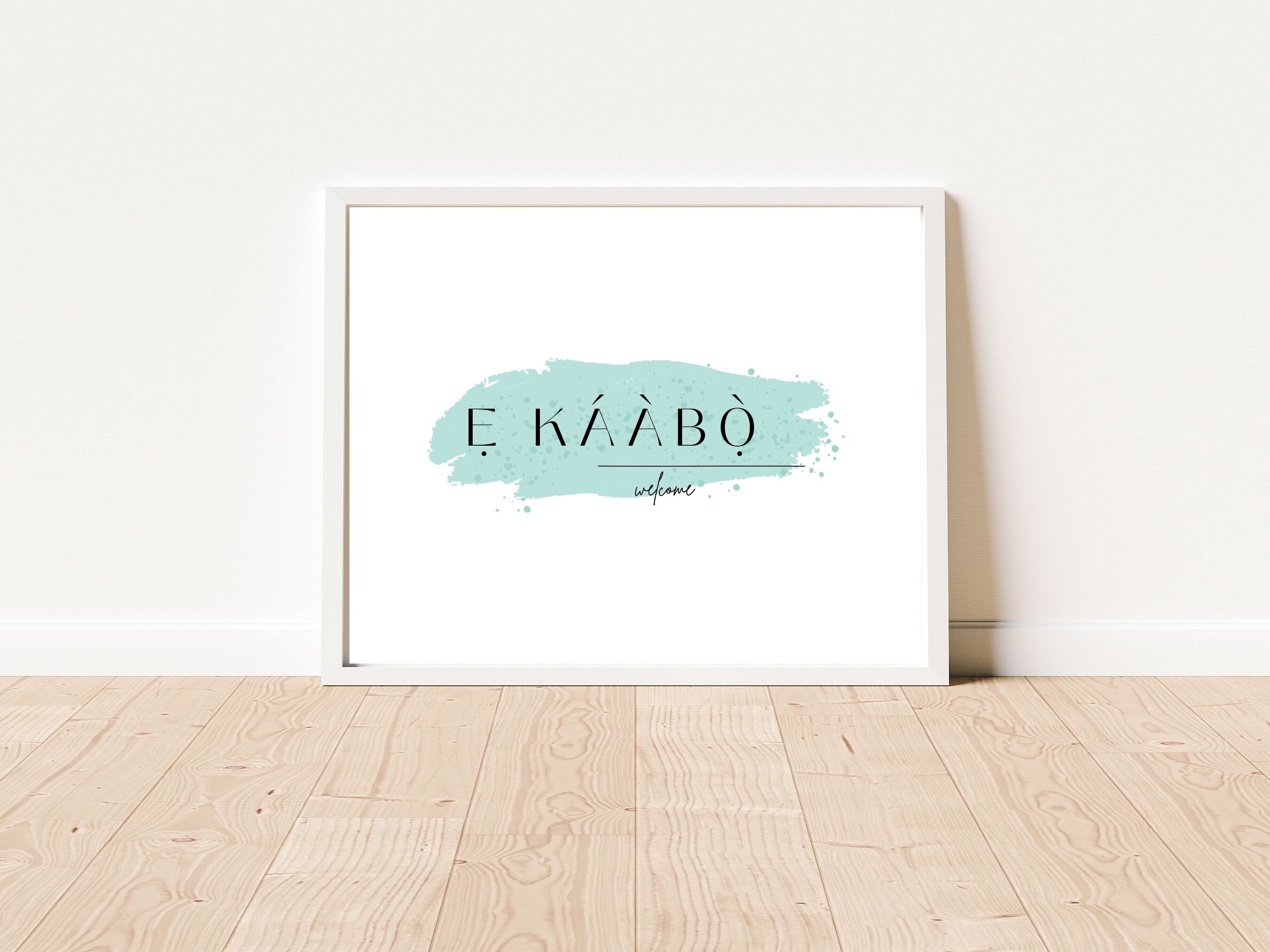 Ekaabo, Welcome Sign, Yoruba, Unique African Wall Art, Nigerian Wall ...