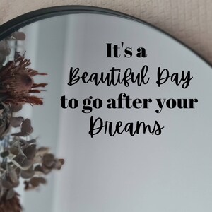 Believe in Yourself Inspirational Mirror Quote Stickers Multiple ...