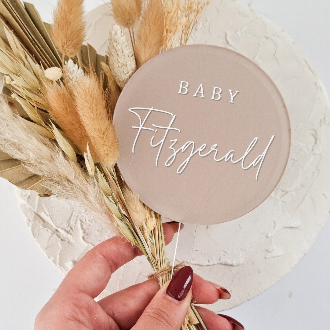 Gender Neutral Cake Topper Paddle Acrylic Cake Topper Baby - Etsy