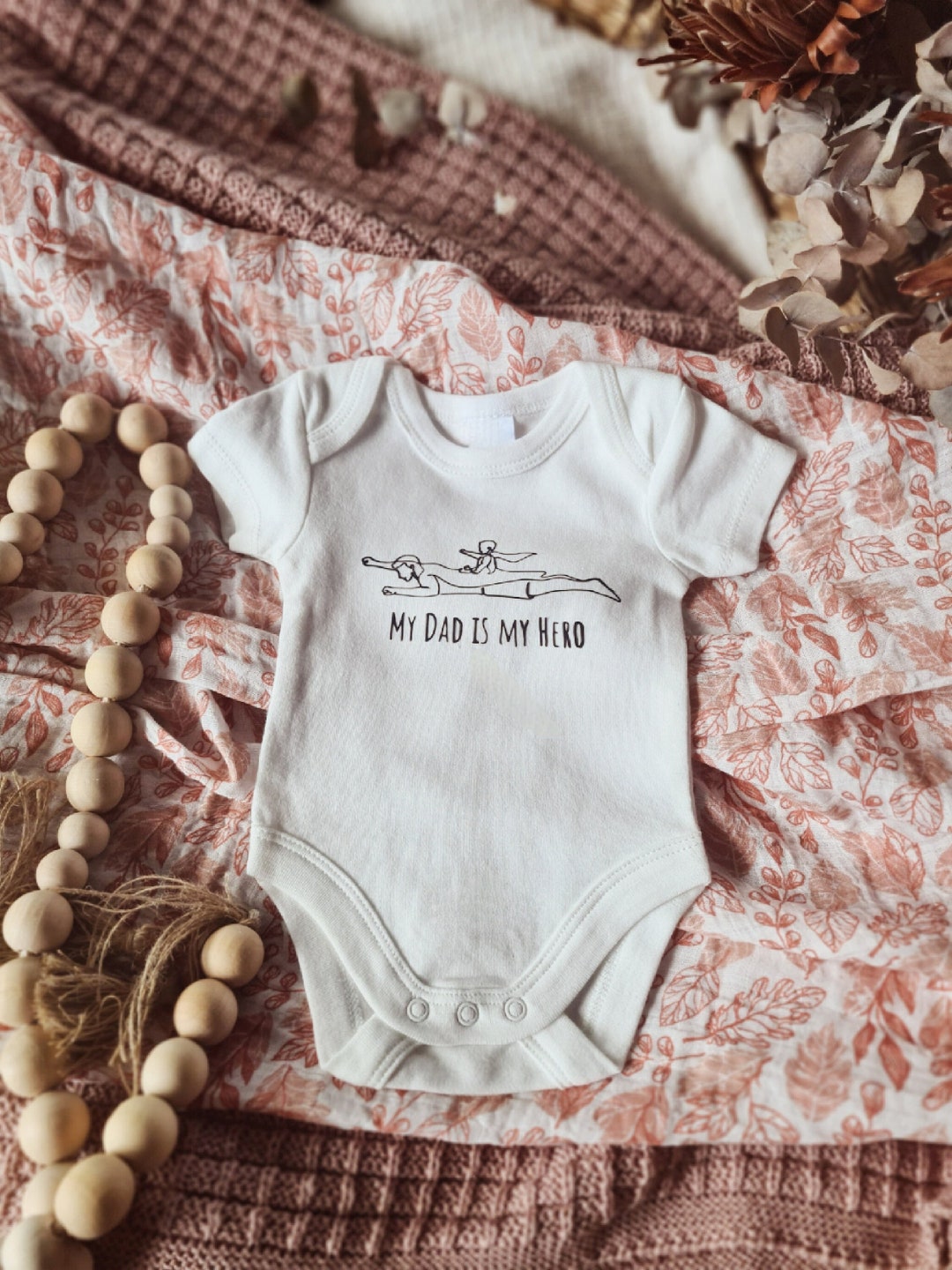 My Dad is My Hero Pregnancy Announcement Onsie Hello Daddy - Etsy