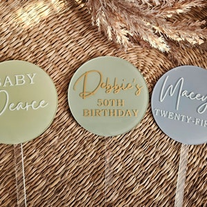 Gender Neutral Cake Topper Paddle | Acrylic Cake Topper | Baby Shower ...