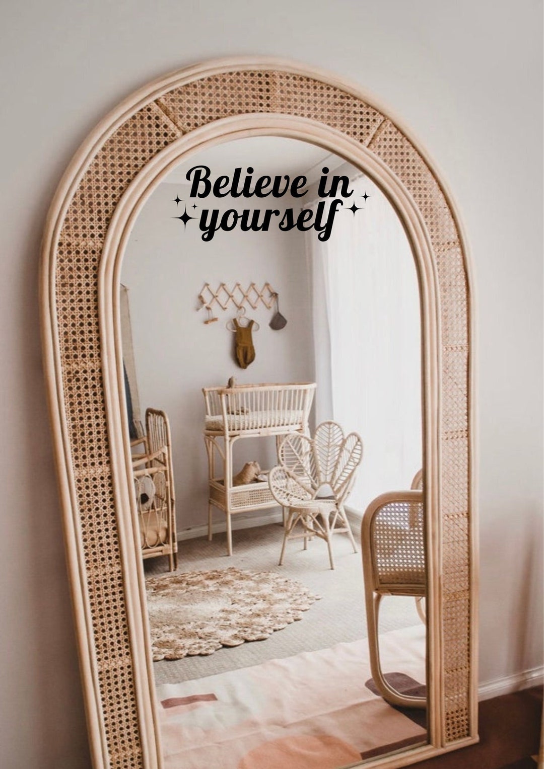 Believe in Yourself Inspirational Mirror Quote Stickers Multiple ...