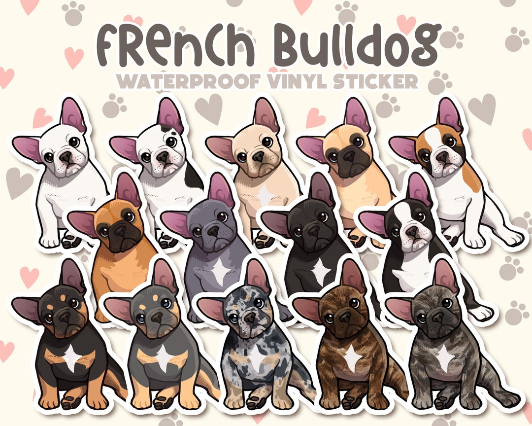 Dog Sticker | Frenchie French Bulldog Sticker | Waterproof, Vinyl, Pet ...