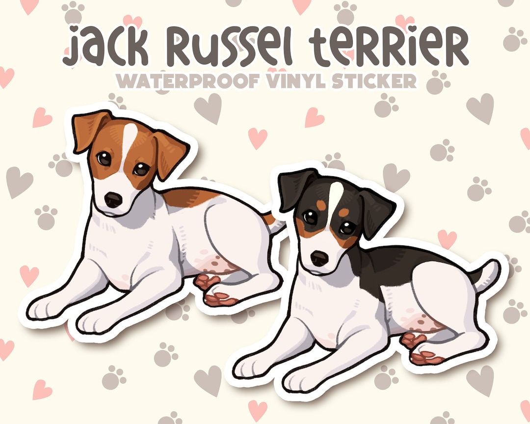 Dog Sticker | Jack Russell Terrier | Waterproof, Vinyl, Pet Lover Dog ...