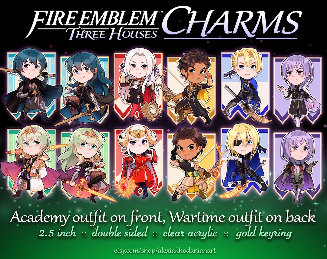 Fire Emblem: Three Houses Acrylic Charms - Etsy