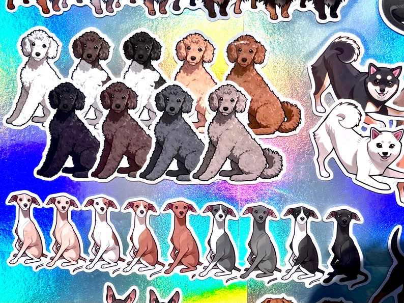 Dog Sticker | Poodle Sticker | Waterproof, Vinyl, Pet Lover Dog Breed ...