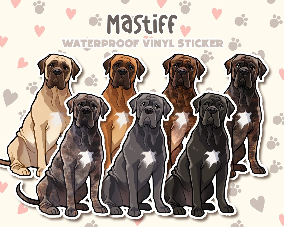 Dog Sticker | Mastiff Cane Corso Sticker | Waterproof, Vinyl, Pet Lover ...