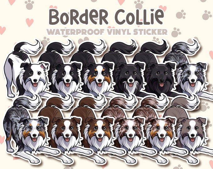 Border Collie Sticker - Etsy