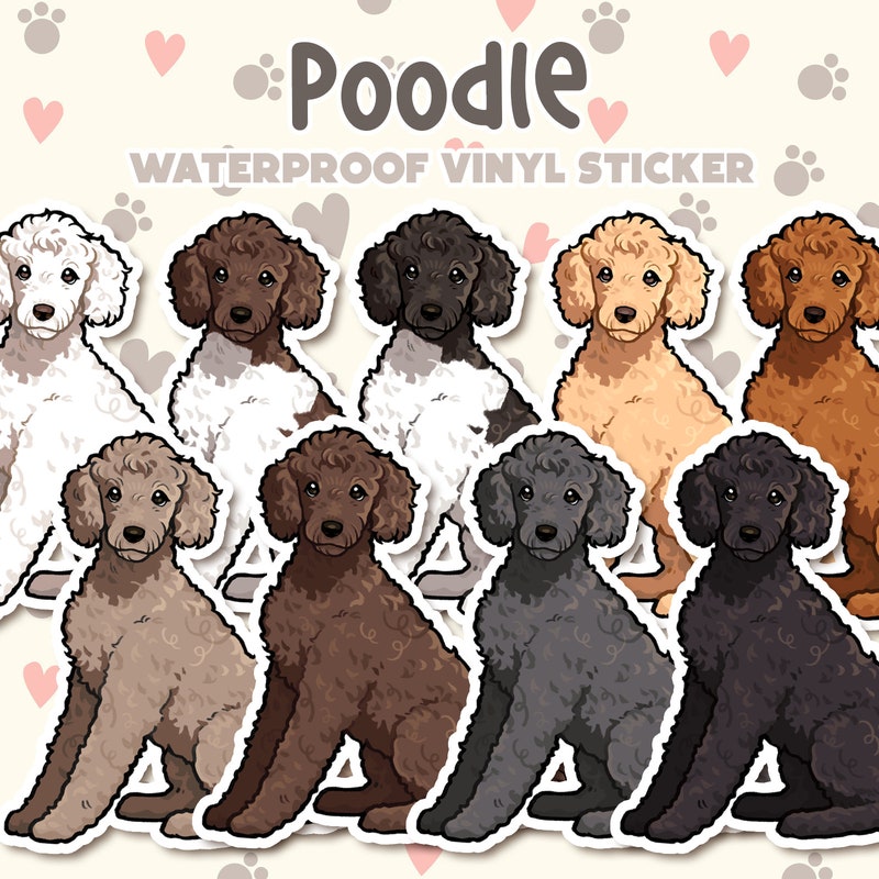 Poodle Sticker - Etsy