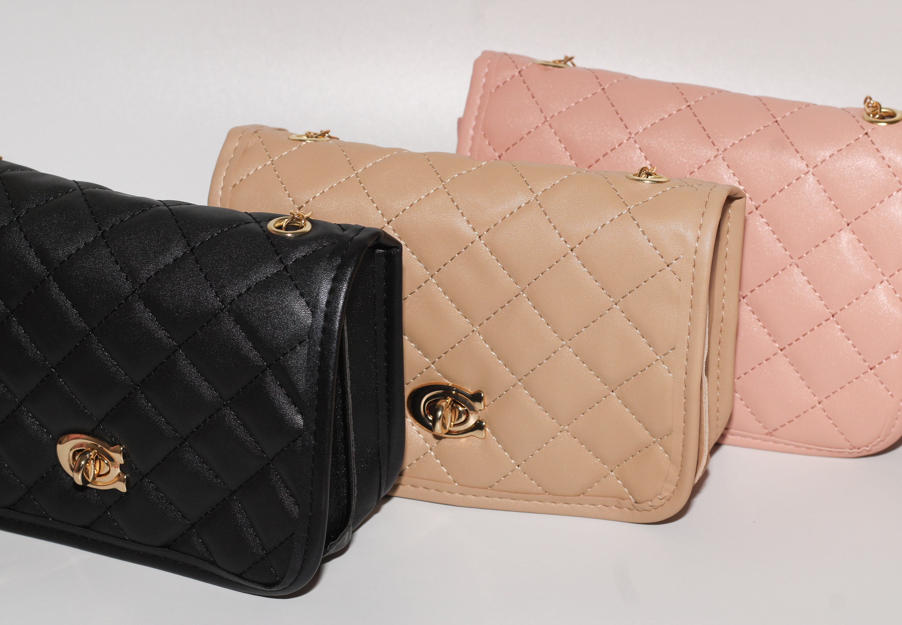 Cross Body Bag, Chain Strap Bag, PU Leather Coaxch Bag - Etsy