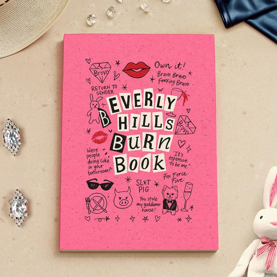RHOBH Burn Book Mean Girls Style Hardcover Notebook - Bravo Fan Gift ...