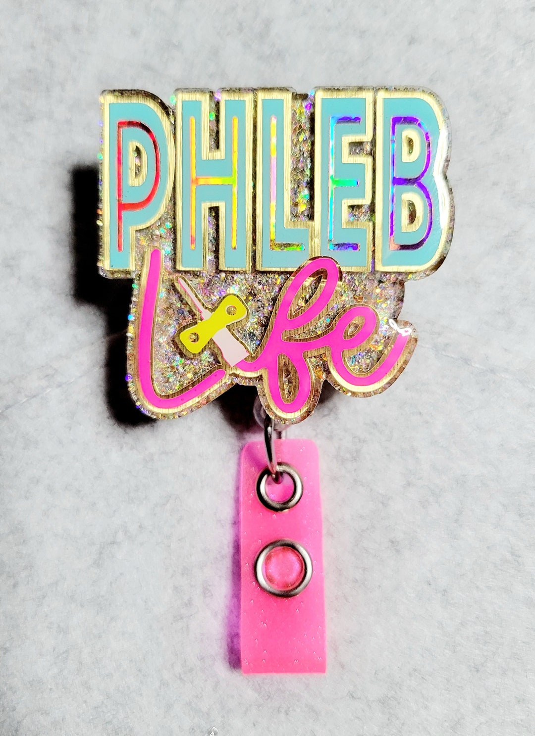 Phlebotomy Badge Reel Phleb Life Phlebotomist Badge Reel Nurse Badge ...