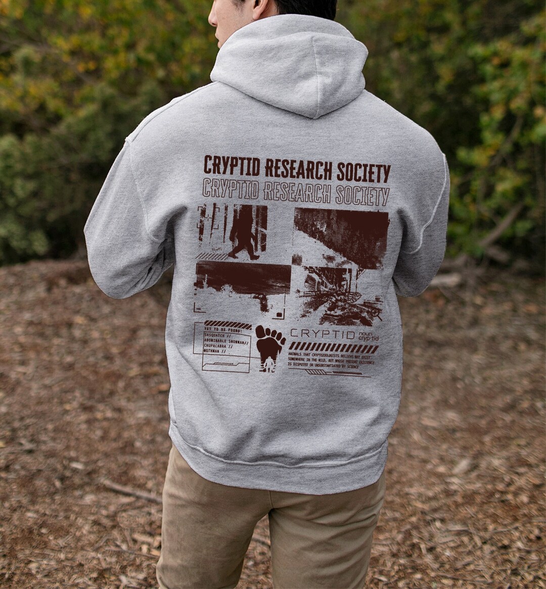 Cryptidcore Adventure Hoodie Cryptids Mothman Weirdcore Wendigo Weird ...