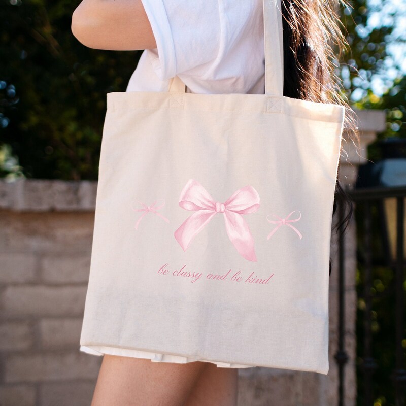 Preppy Tote Bag - Etsy