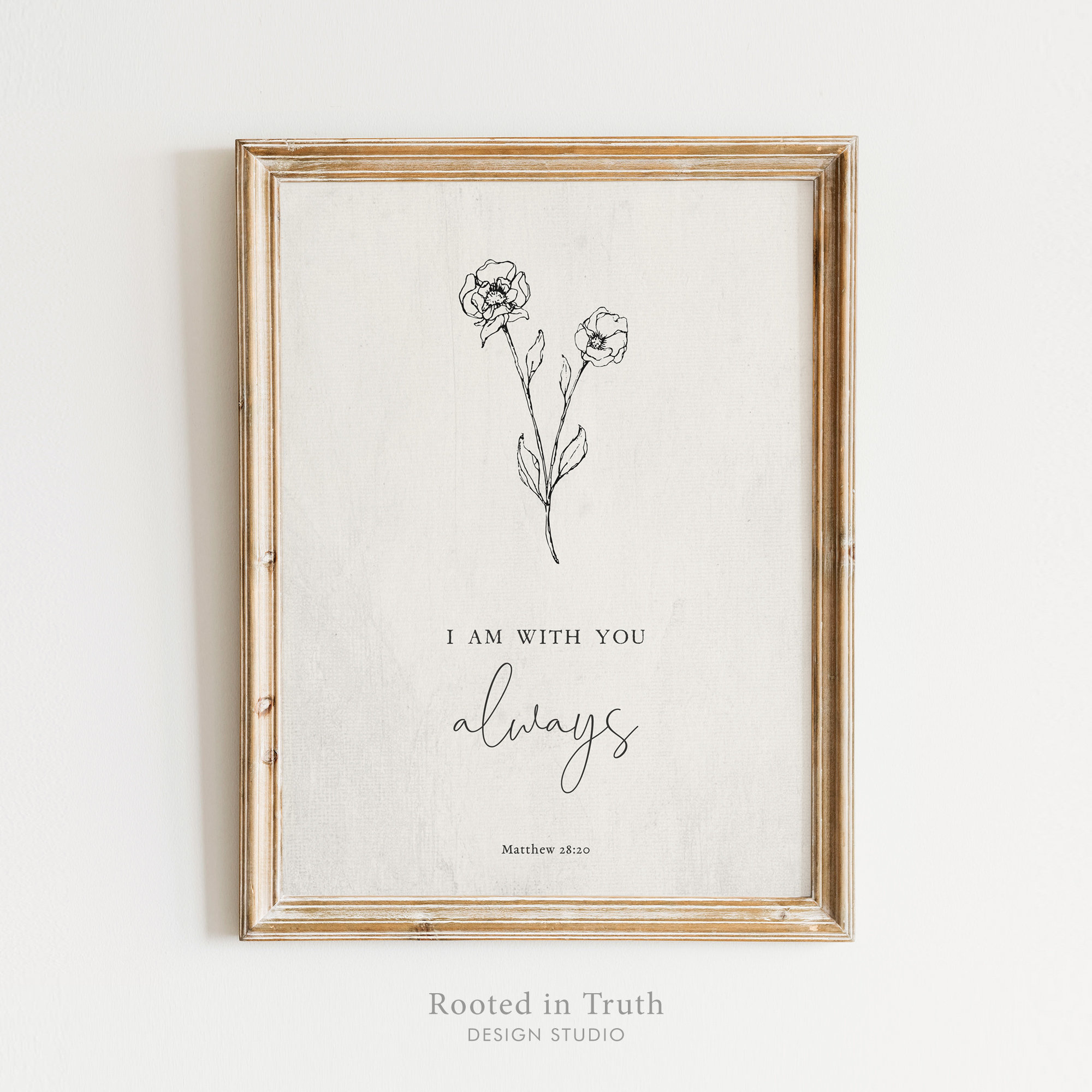 Bible Verse Wall Art I Am With You Always Scripture Wall Art - Etsy