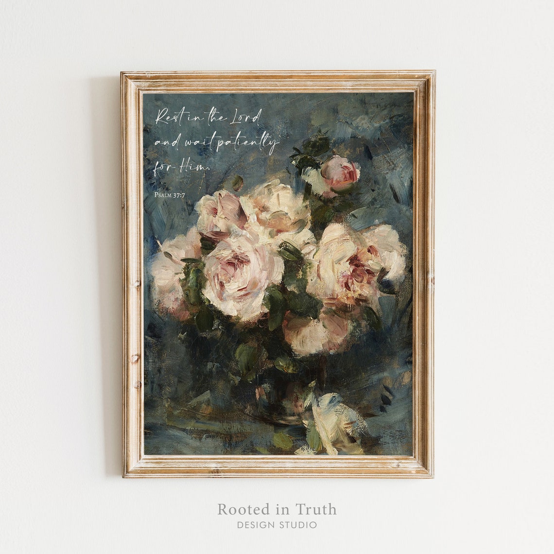 Rest in the Lord Scripture Wall Art Bible Verse Printable - Etsy
