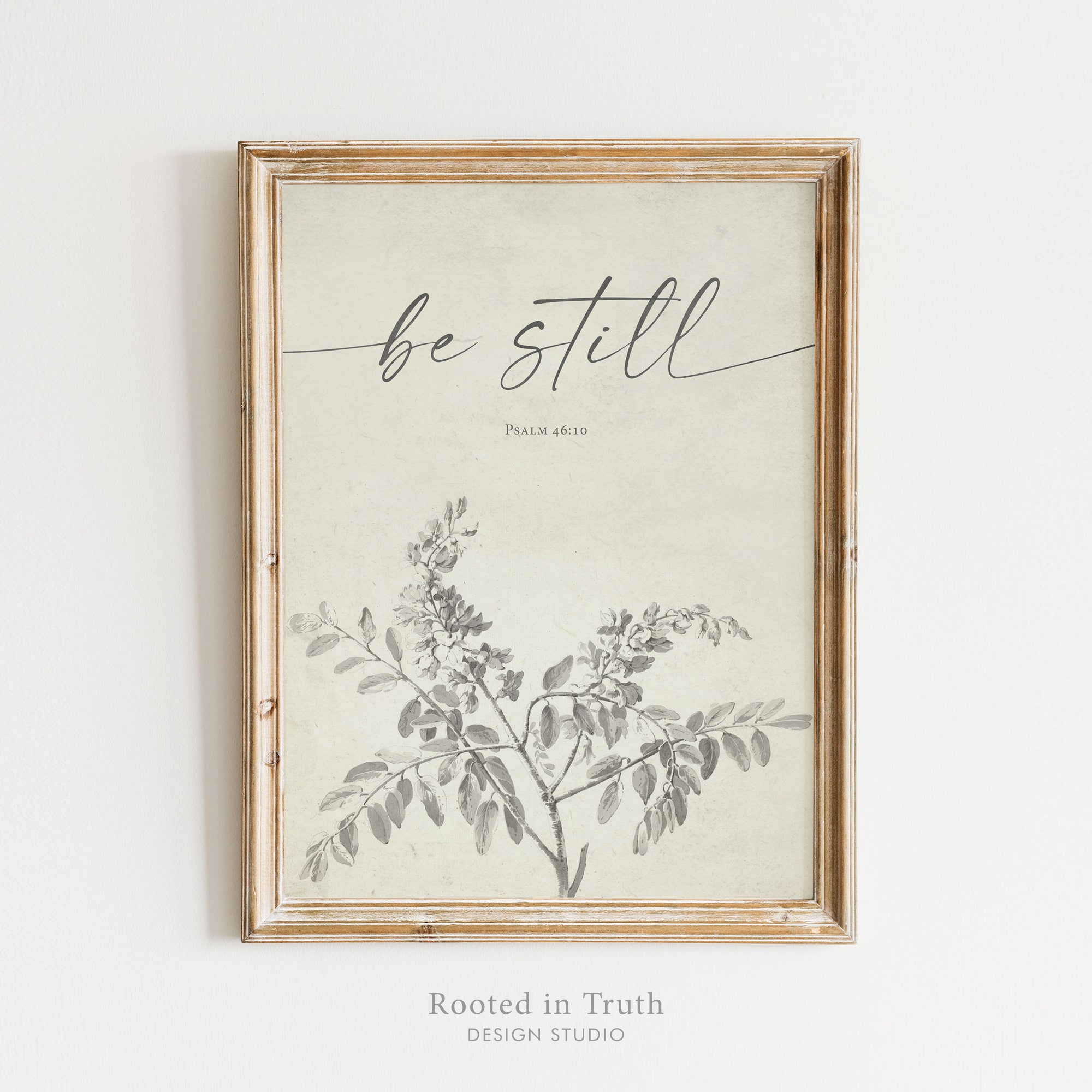 Be Still Christian Printable Scripture Wall Art Vintage Wall - Etsy