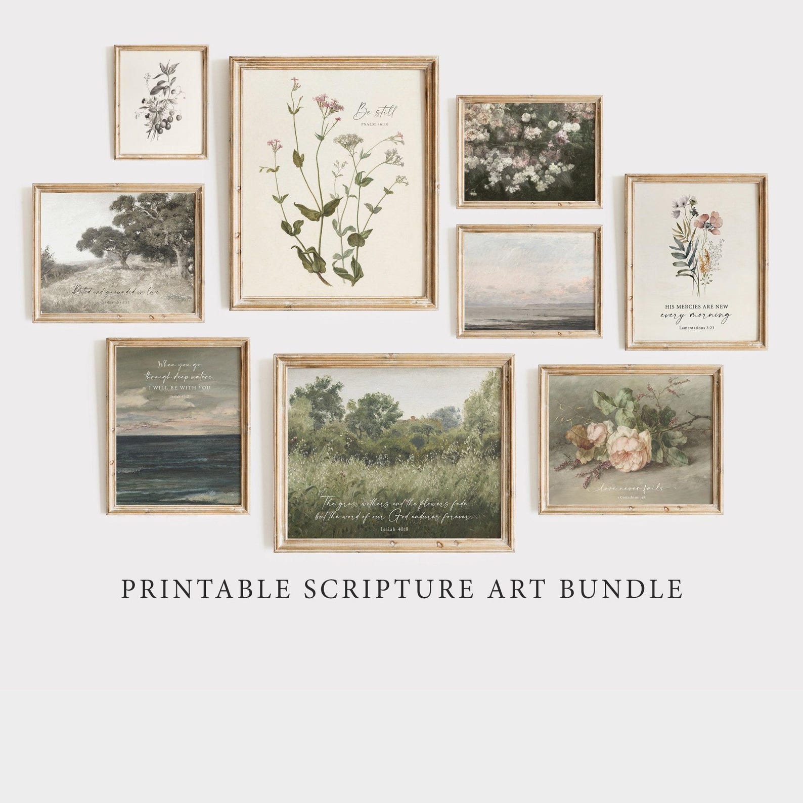 Exclusive Bible Verse Gallery Wall Art - Printable Scripture Prints ...
