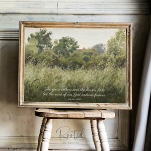Grass Withers Christian Wall Art, Scripture Wall Art, Christian ...
