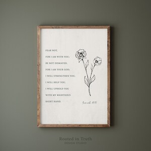 Isaiah 41 10 Sign Printable Art Print, Scripture, Christian Decor ...