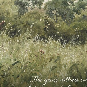 Grass Withers Christian Wall Art, Scripture Wall Art, Christian ...