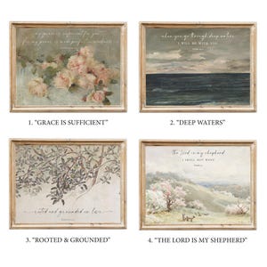 Gallery Wall Scripture Wall Art Prints, Printable Bundle, Christian ...