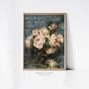 Rest in the Lord Scripture Wall Art, Bible Verse Printable, Christian ...