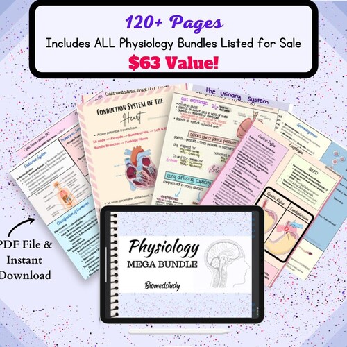 Physiology Mega Bundle Physiology Notes Anatomy and - Etsy