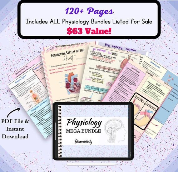 Physiology Mega Bundle Physiology Notes Anatomy and - Etsy
