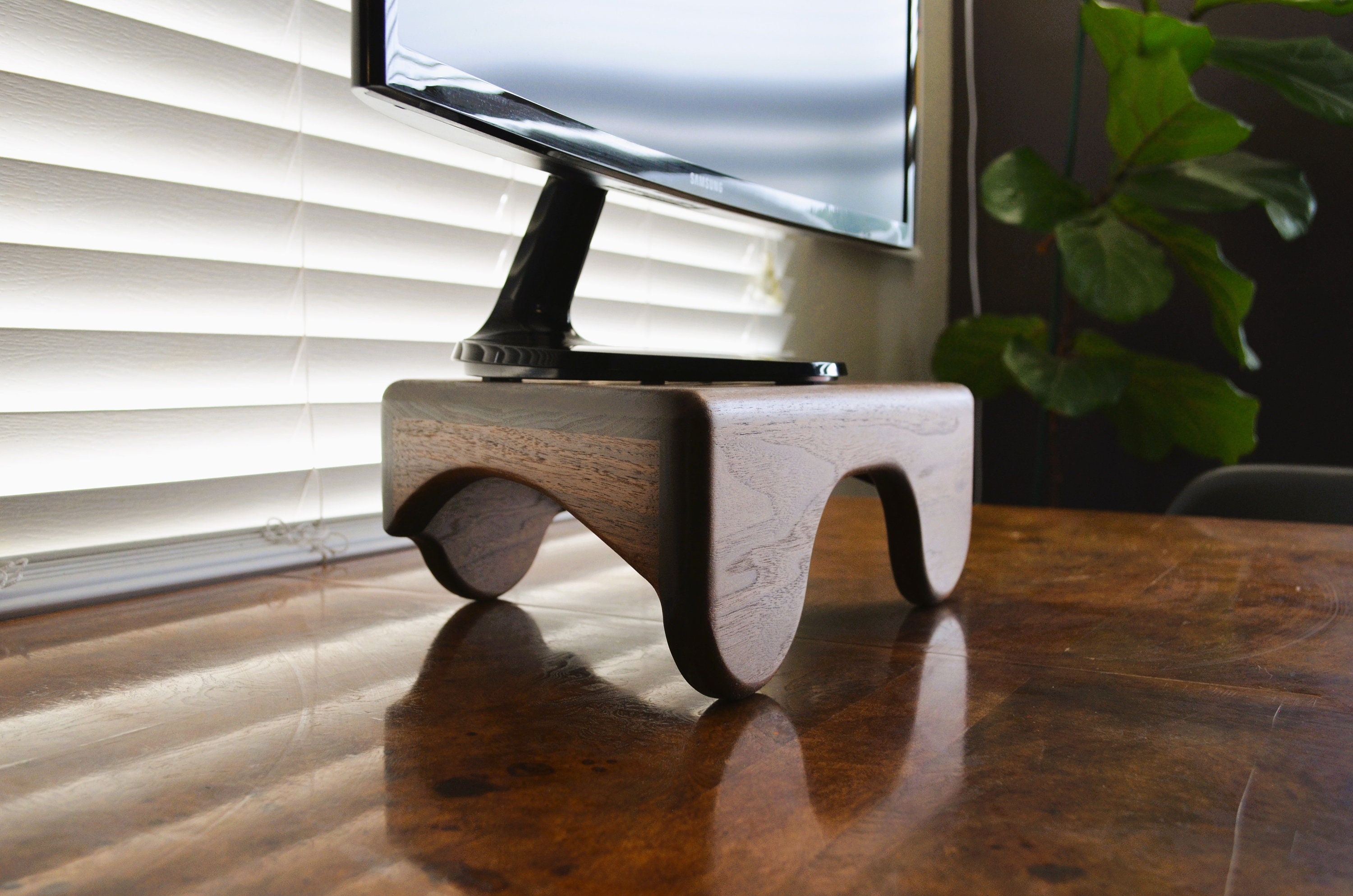 Wooden Monitor Stand Monitor Riser Desk Shelf Wood Computer - Etsy