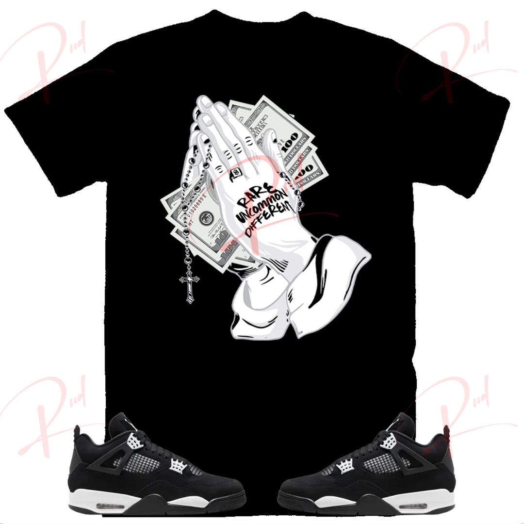 RUD Hand Shirt to Match Retro 4 White Thunder, Jordan 4 White Thunder ...