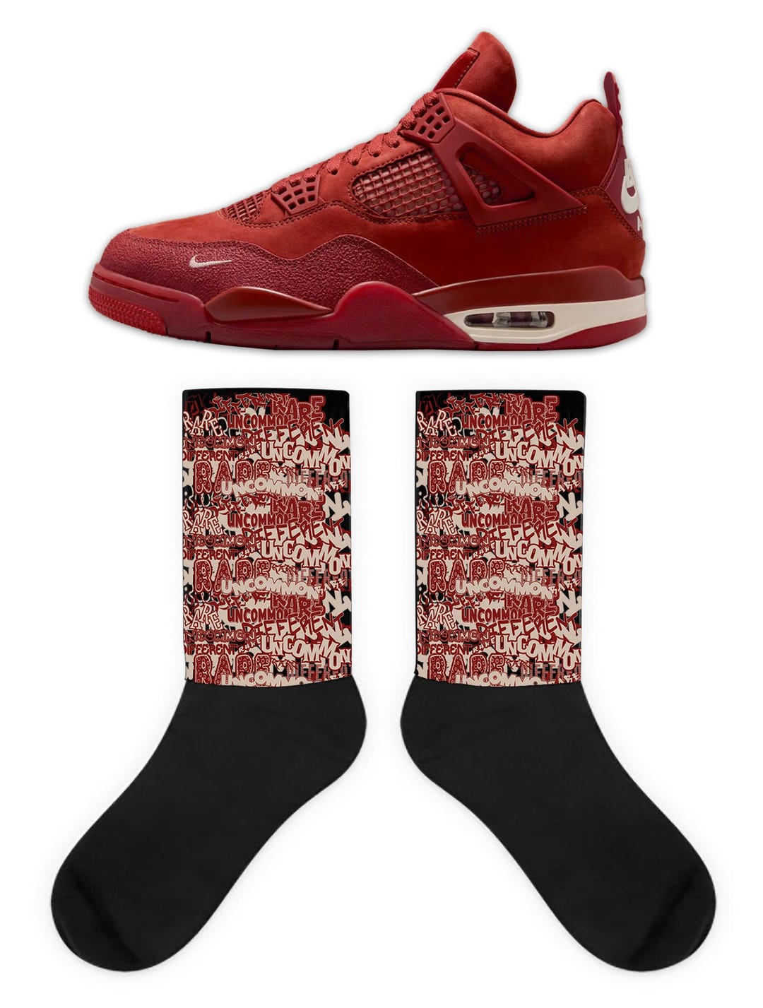 Scramble Socks to Match Retro 4 Brick by Brick, Jordan 4 Brick by Brick ...