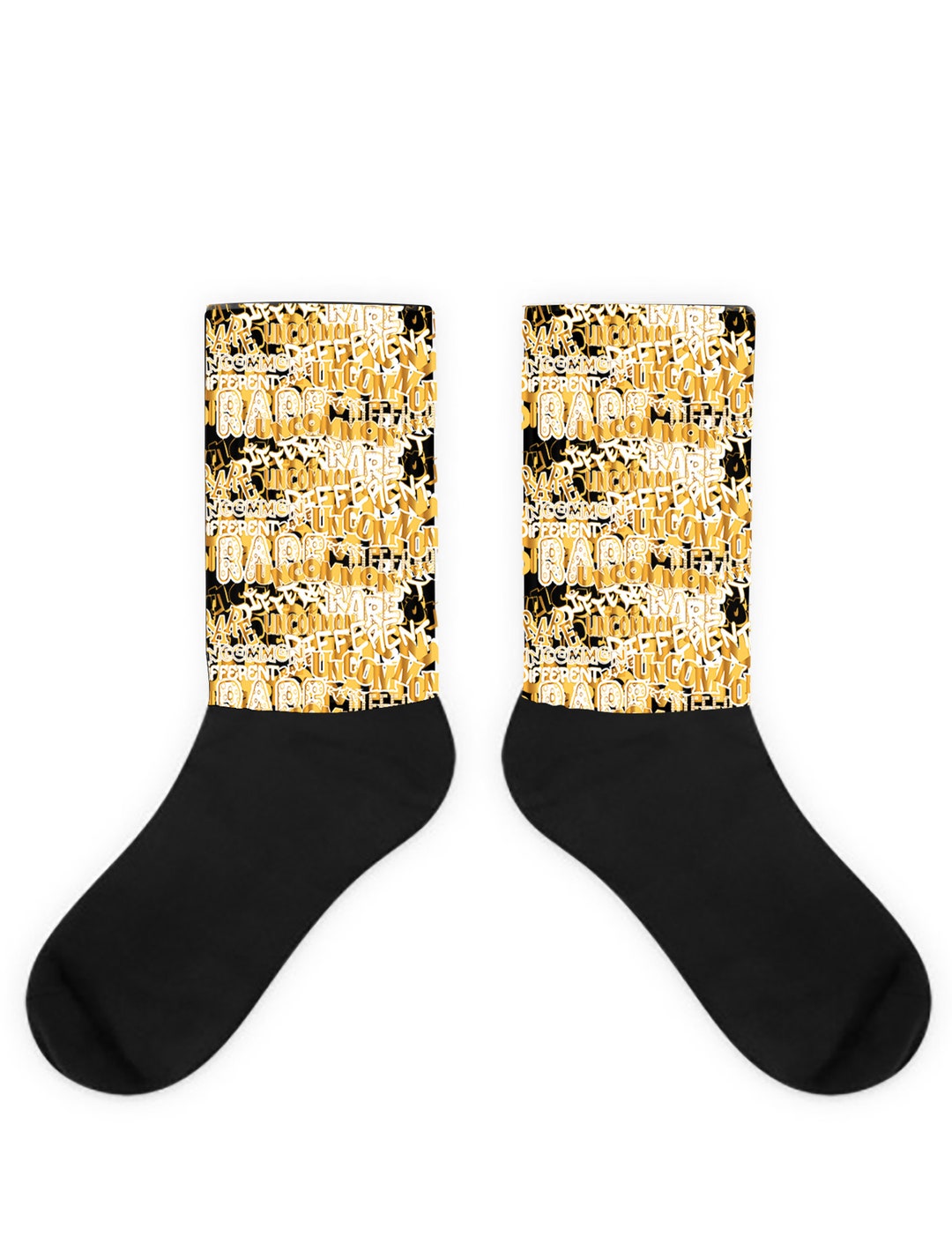Socks to Match Retro 1 Black and Gold, Jordan 1 Black and Gold Socks ...