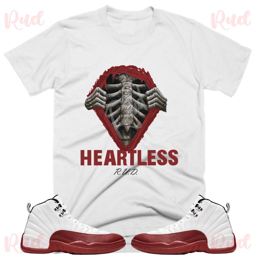 Heartless Shirt to Match Jordan 12 Cherry, Retro 12 Cherry Shirt, Retro ...