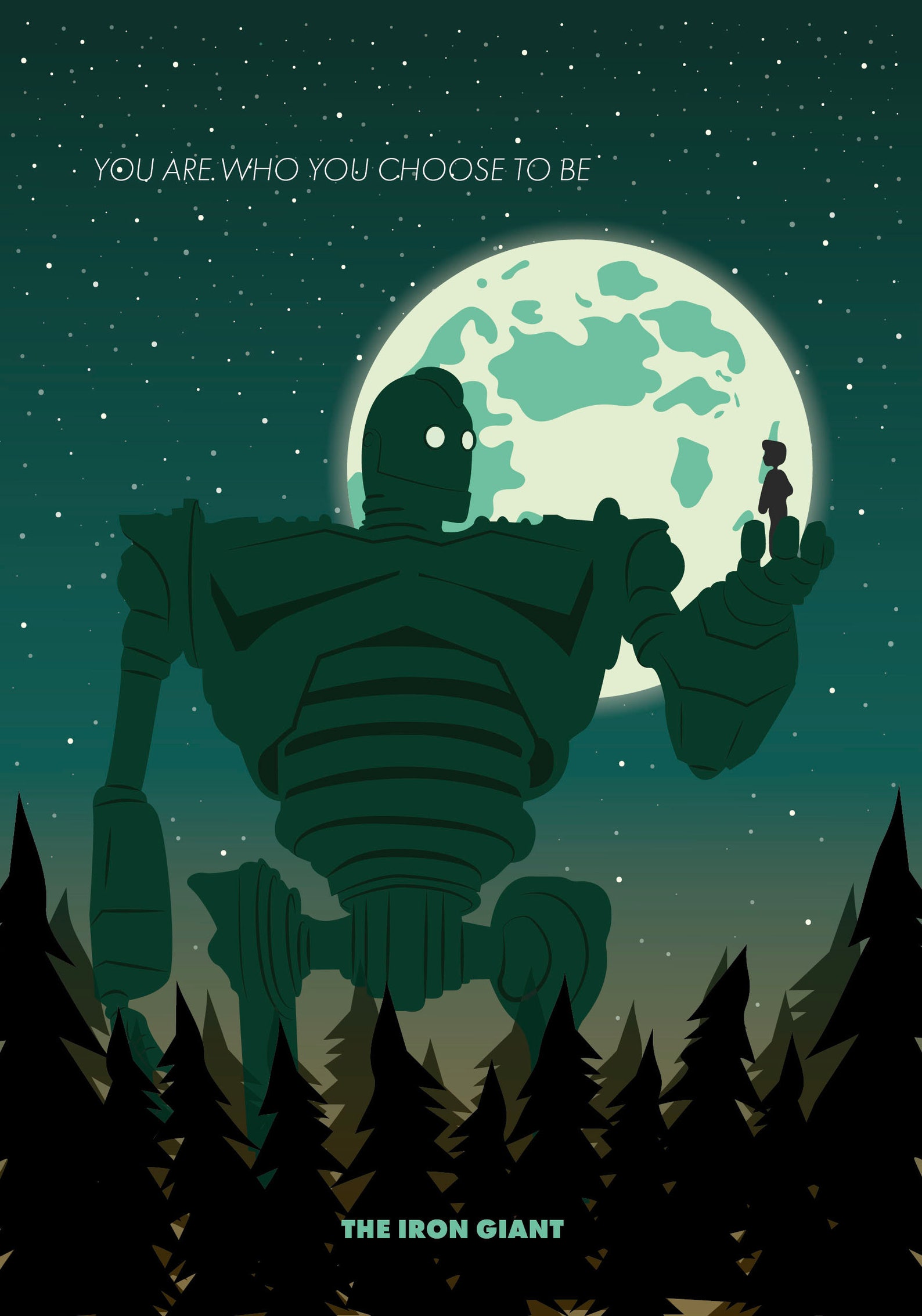 The Iron Giant Film Poster Minimalist Movie Poster Wall Art PDF File ...