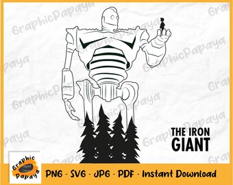 The Iron Giant Svg Clip Art, the Iron Giant Cut File Svg, Giant Svg ...
