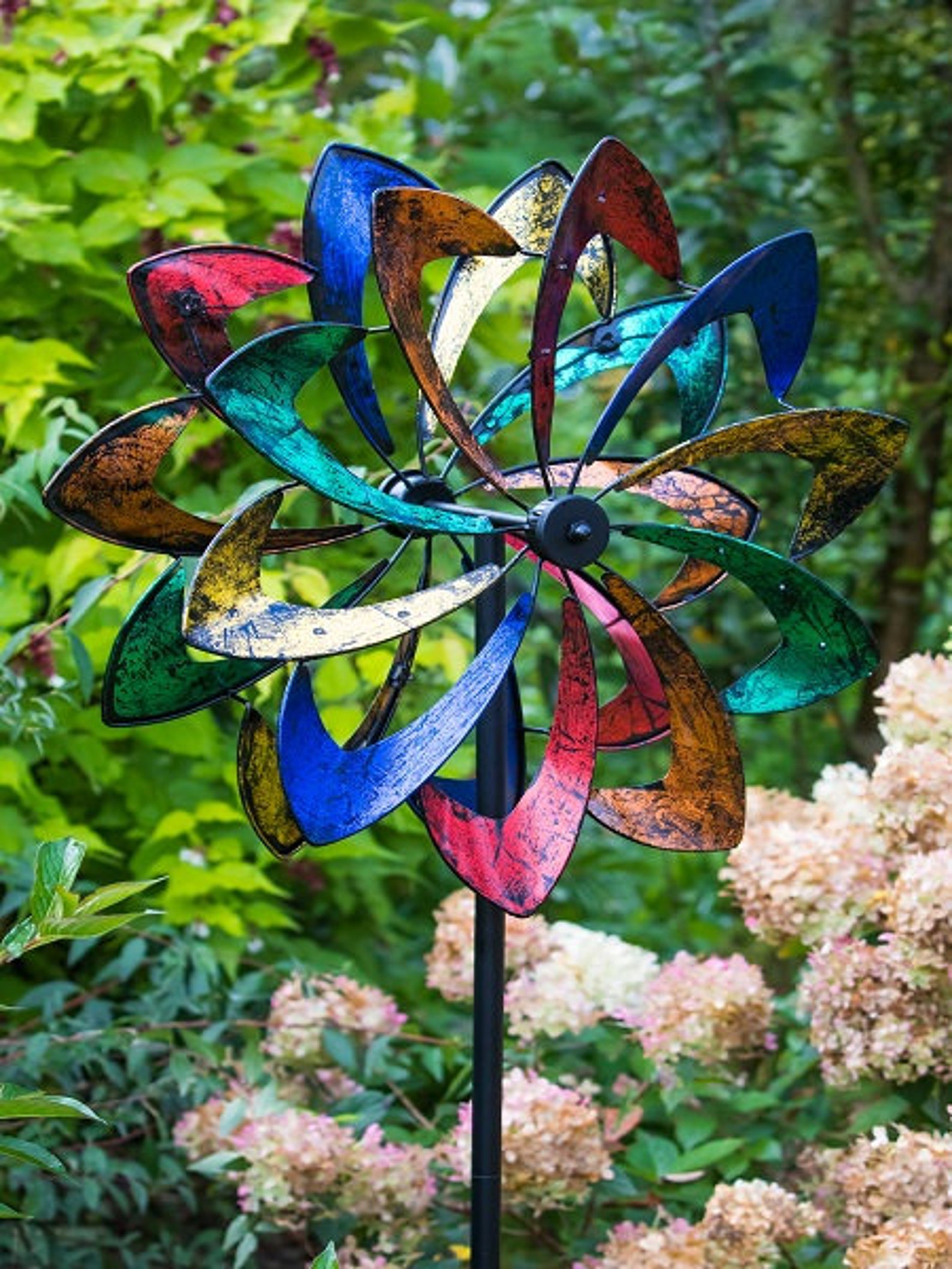Colorful Rotating Pinwheel Metal Wind Spinner | Etsy