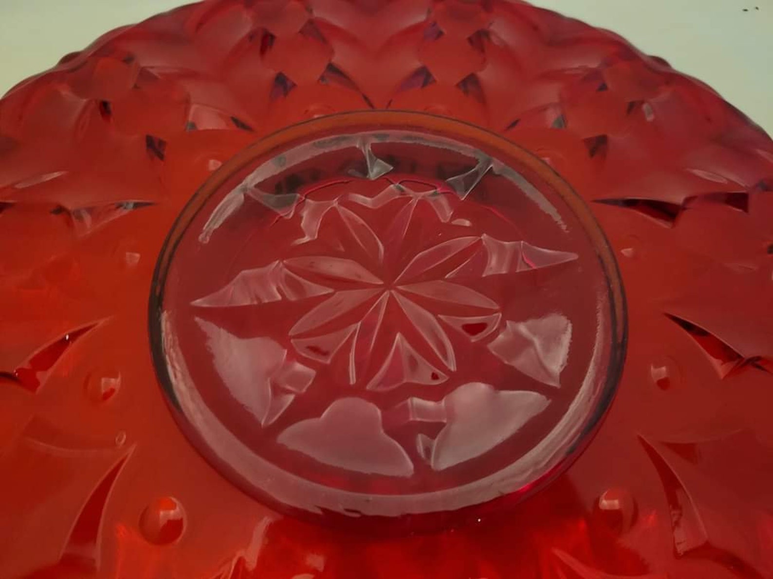 Beautiful Vintage Fostoria Red Glass Cake Platter - Etsy
