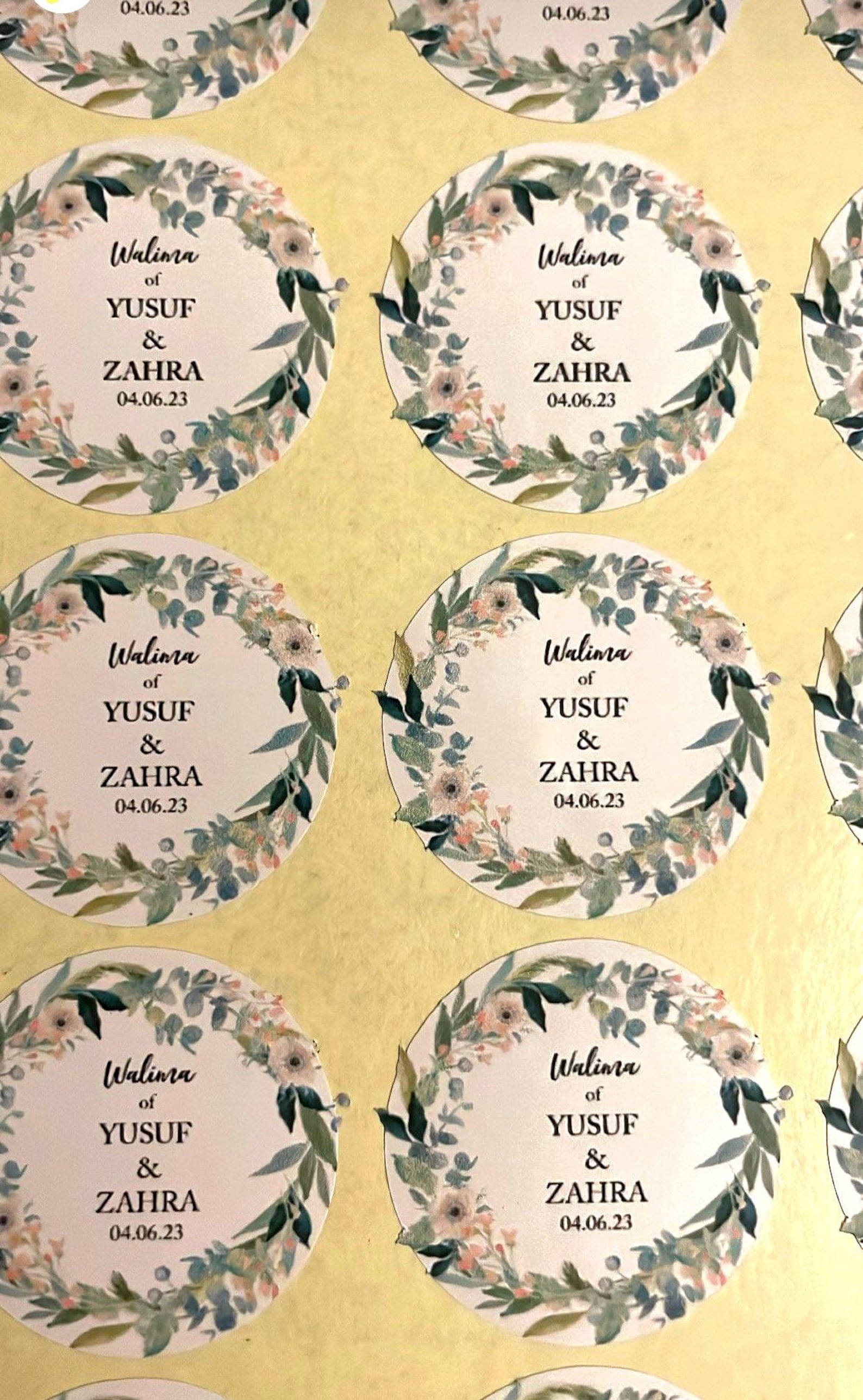 Nikah Walima Muslim Wedding Katb Kitab Stickers Personalised - Etsy