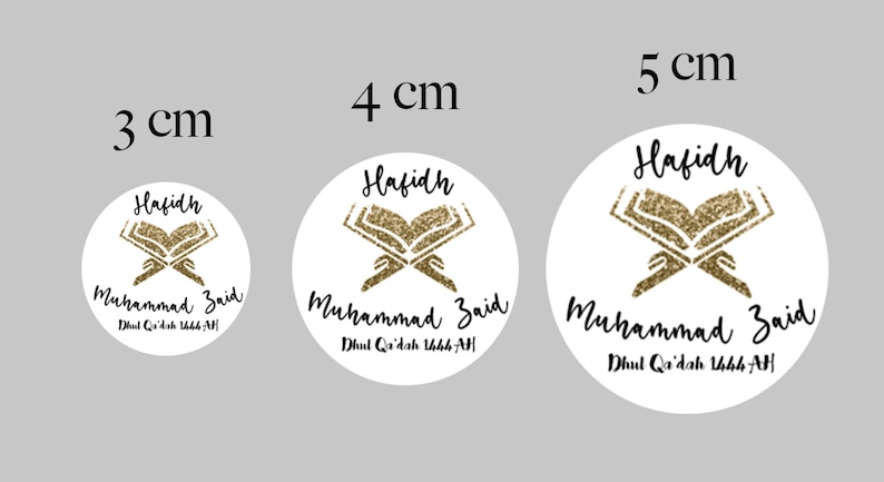 Hifz Hifdh Completion Sticker Sheet for Celebrations/gifts/sweet-bags ...
