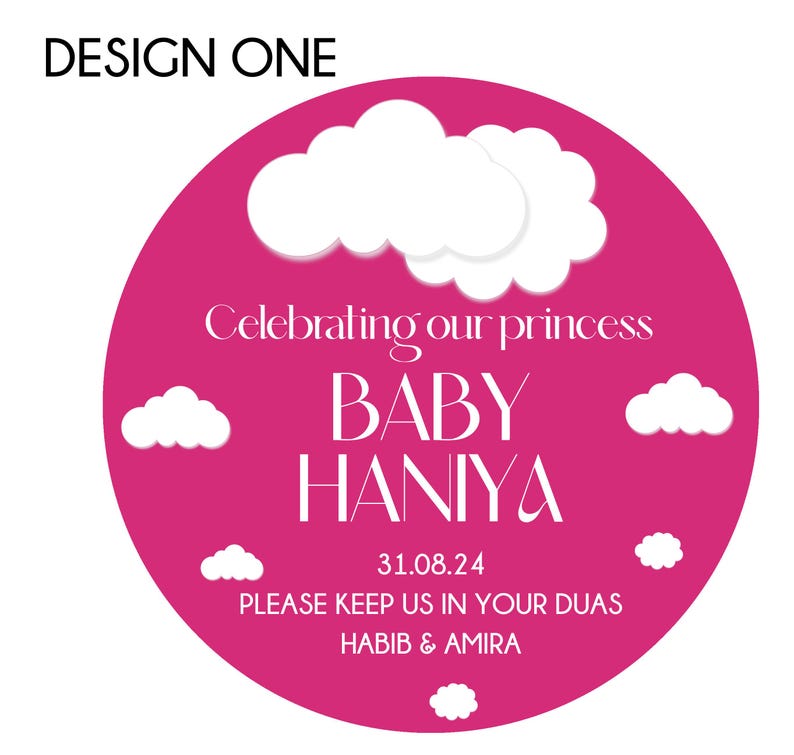 Baby Boy Baby Girl Baby Shower Stickers Islamic Baby Birth Stickers ...