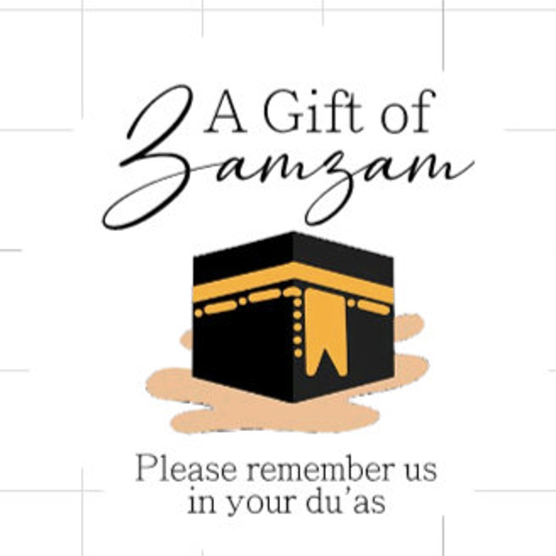 Zamzam Kajoor Stickers Zamzam Bottle Dates Favours Stickers - Etsy