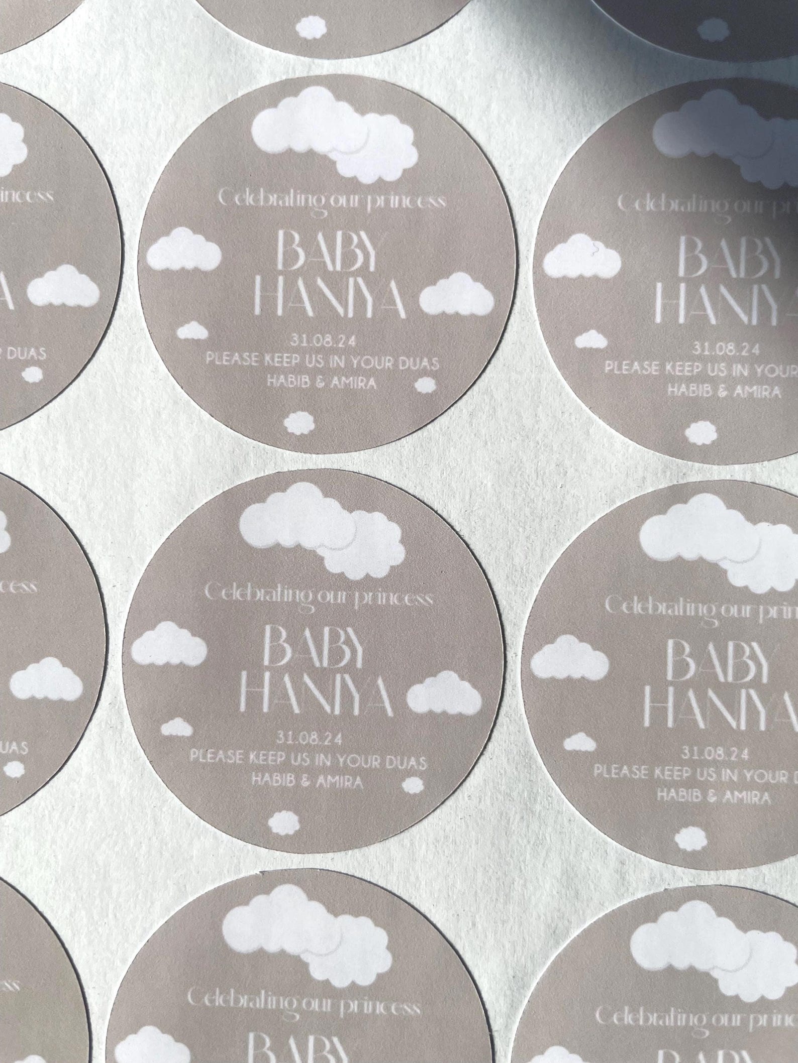 Baby Boy Baby Girl Baby Shower Stickers Islamic Baby Birth Stickers ...