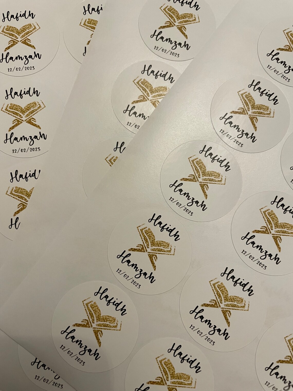 Hifz Hifdh Completion Sticker Sheet for Celebrations/gifts/sweet-bags ...