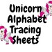 Unicorn Alphabet Coloring Pages, Alphabet Coloring Sheets, Tracing ...