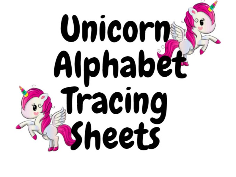Unicorn Alphabet Coloring Pages, Alphabet Coloring Sheets, Tracing ...