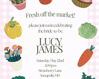 Fresh off the Market Invitation - Etsy