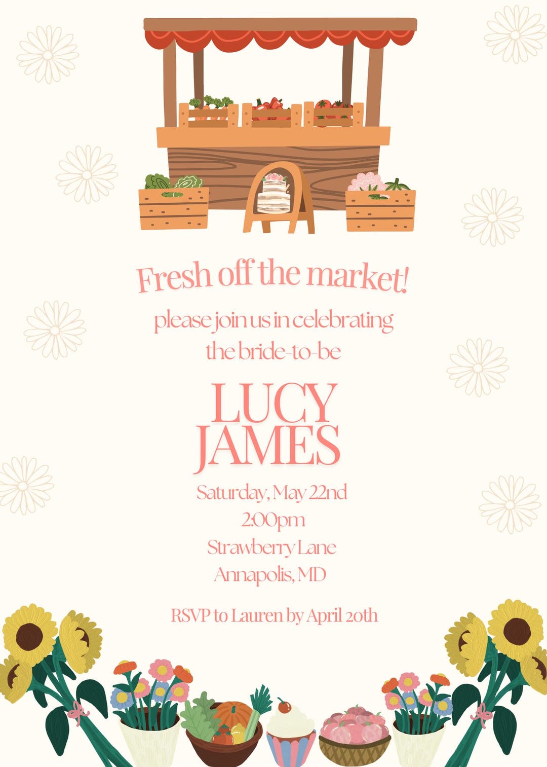 Farmers Market Invitation - Etsy