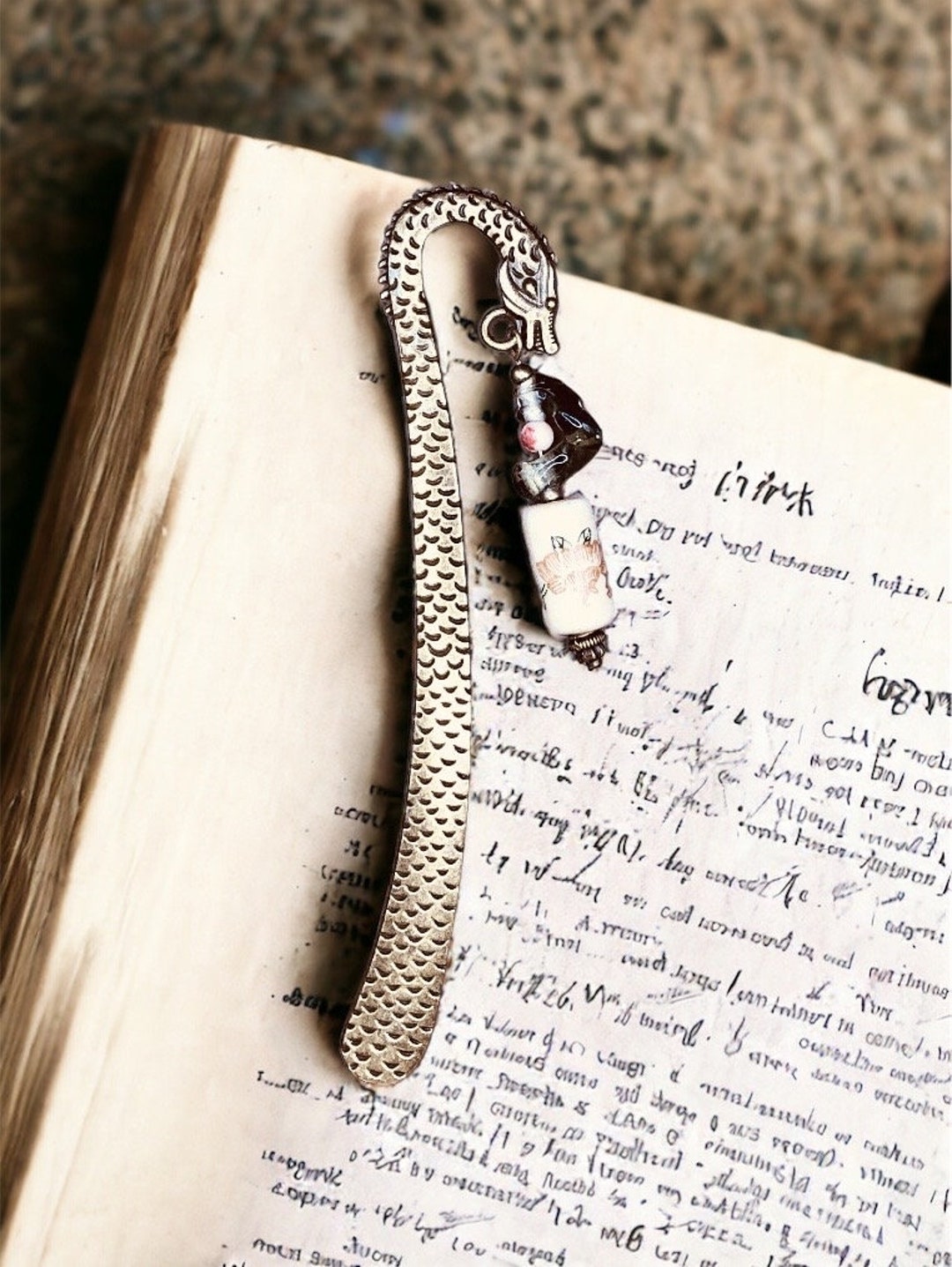 Jeweled Bookmark, Dragon - Etsy